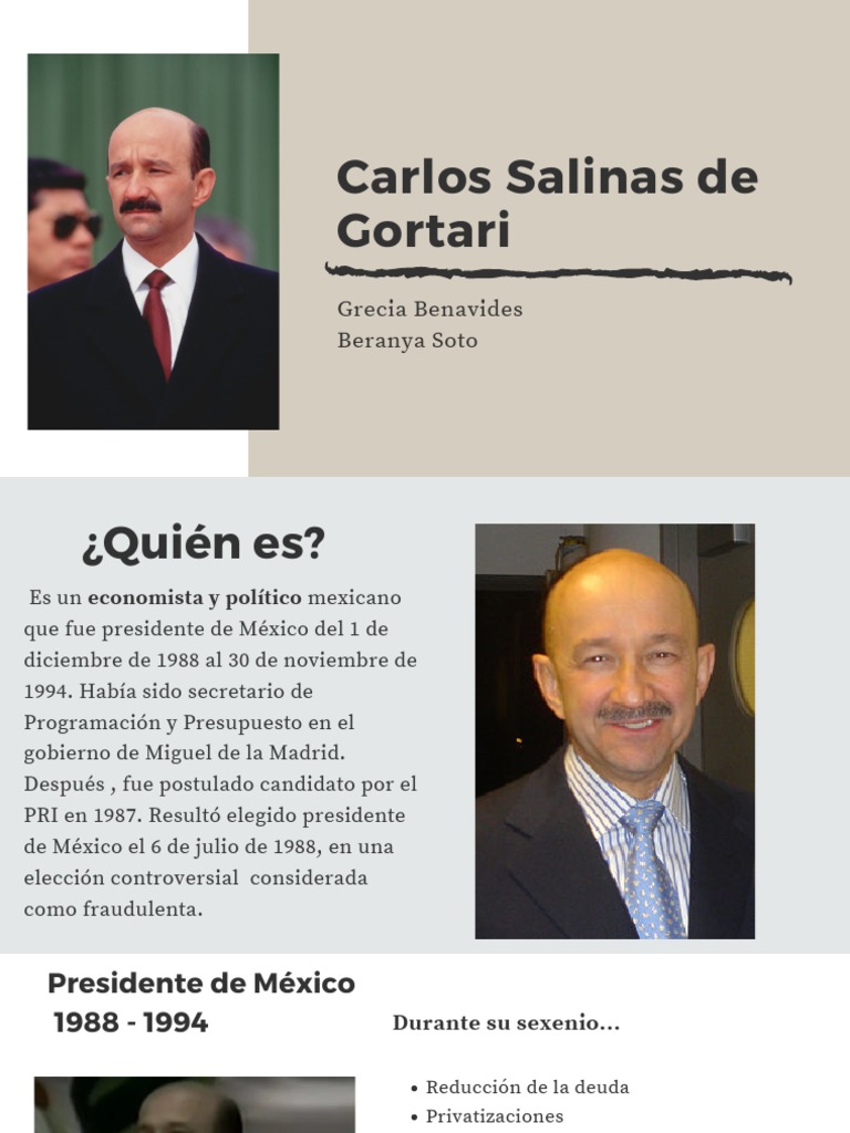 Carlos Salinas de Gortari: Presidencia 1988-1994 | PDF | Economias