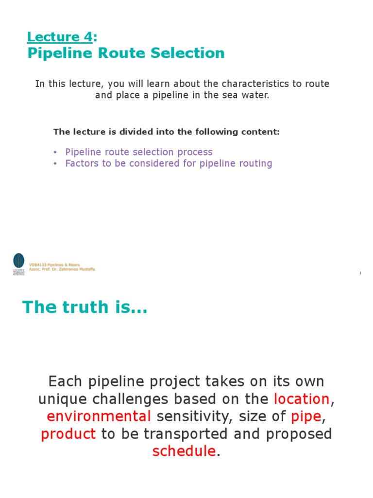 Pipeline Route Selection | PDF | Offshore Drilling | Pipeline Transport