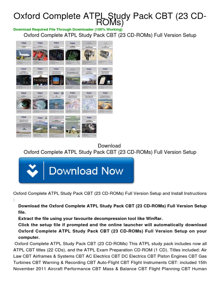 Oxford Complete ATPL Study Pack CBT (23 CD-ROMs) | PDF