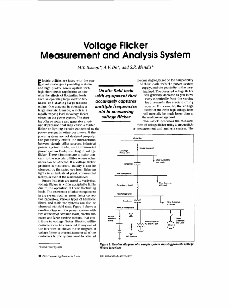 Measuring and Analyzing Voltage Flicker: A Unique System for Quantifying Power Quality ...