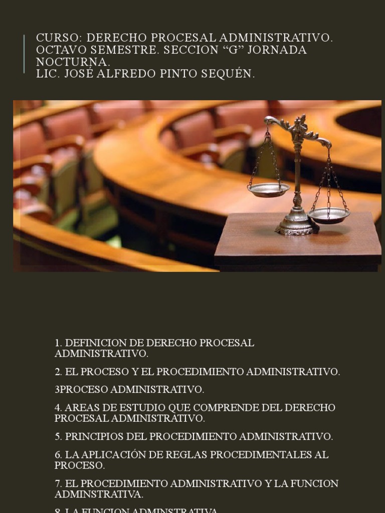 Derecho Procesal Administrativo: Claves y Principios | PDF | Ley ...
