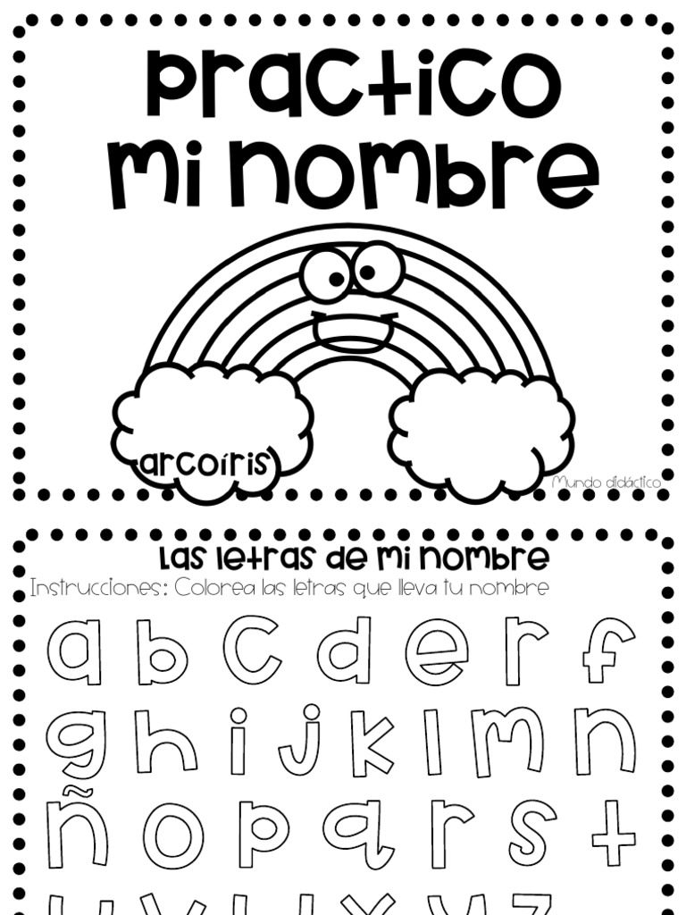 Actividades para Practicar Mi Nombre | PDF
