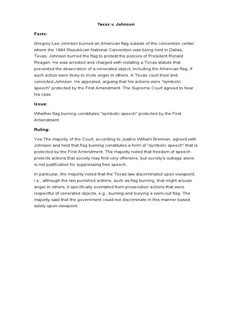 Texas V Johnson | PDF