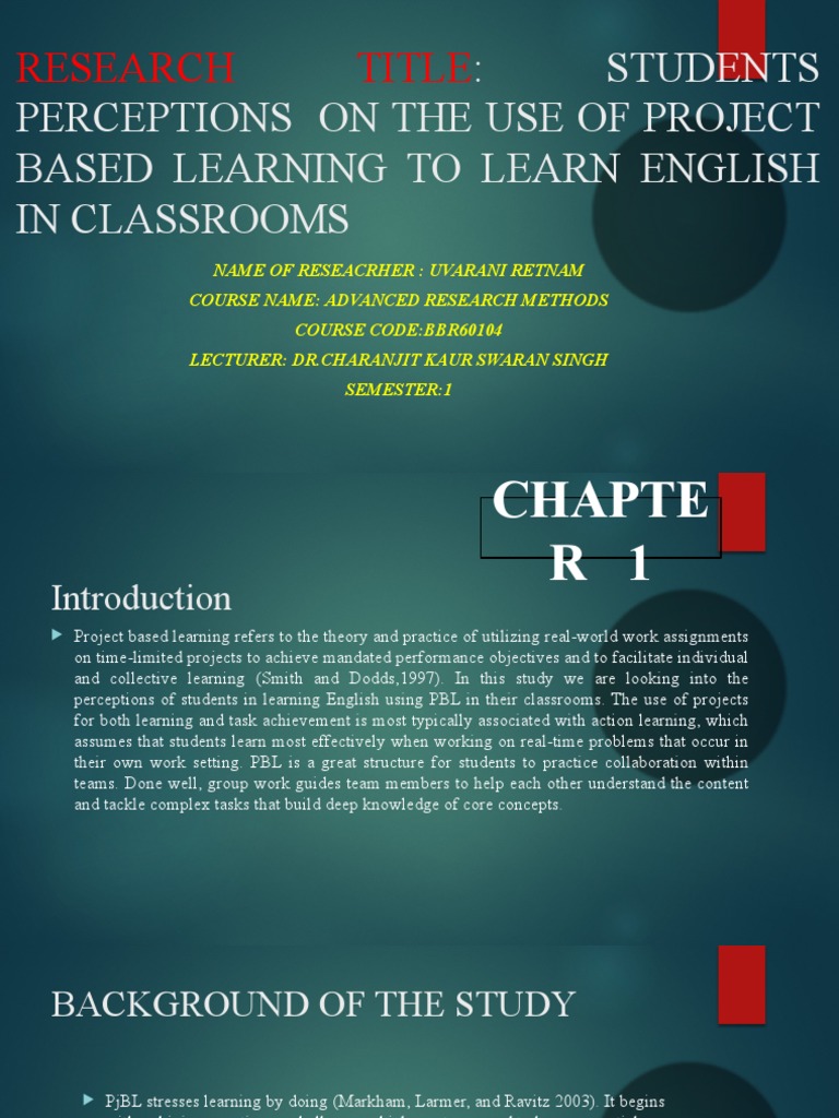 Students Perceptions On The Use of Project Based | PDF | Project Based Learning | Learning