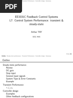 Lecture 19 Steady-State Error For Nonunity Feedback Systems | PDF | Control Theory | Feedback
