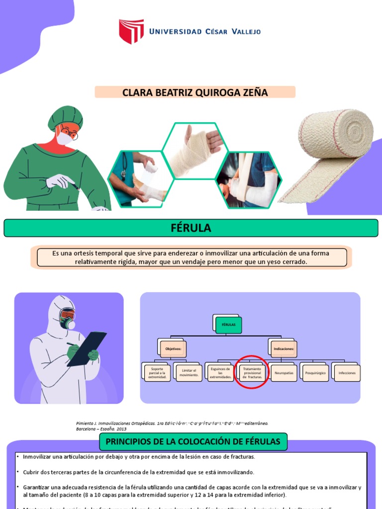 Tipos y cuidados de férulas en traumatología | PDF | Traumatologia ...