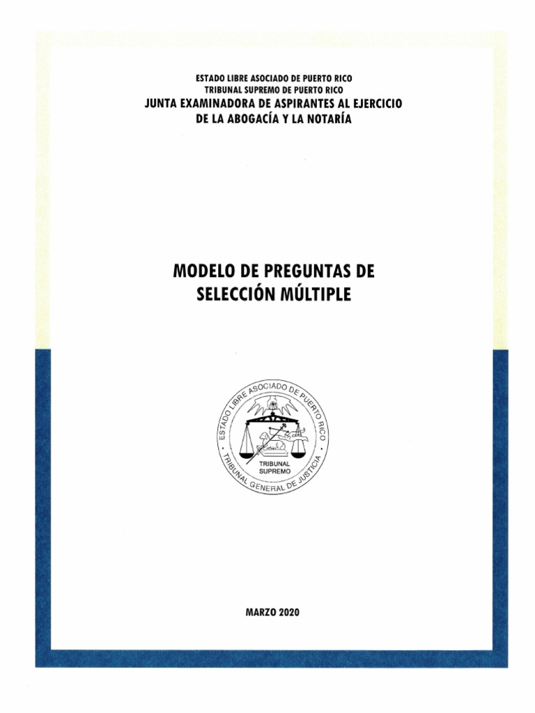 Modelos-De-Preguntas-De-Selección-Multiple Repaso Revalida de Derecho ...