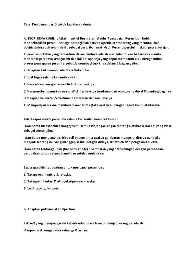 Umi Hanik Mubarokhah - Resume Modul Iii Teori Kebidanan - Konsep Kebidanan | PDF