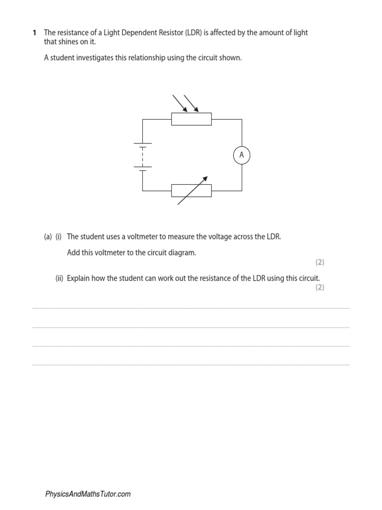 Energy and Voltage in Circuits 1 QP | PDF | Voltage | Electrical ...