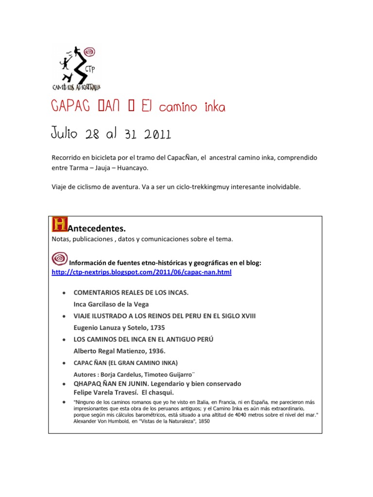 Capac Ñan | PDF | Perú | Transporte
