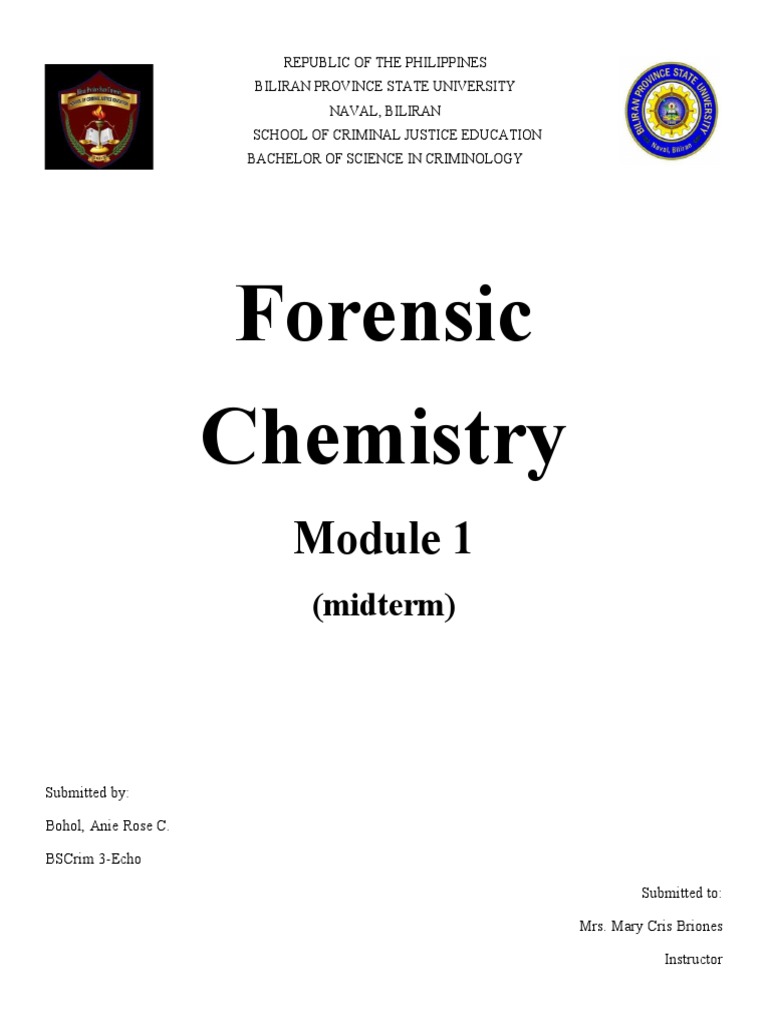 FORENSIC CHEM Module 1 Midterm All Lessons and Activities | PDF | Semen ...