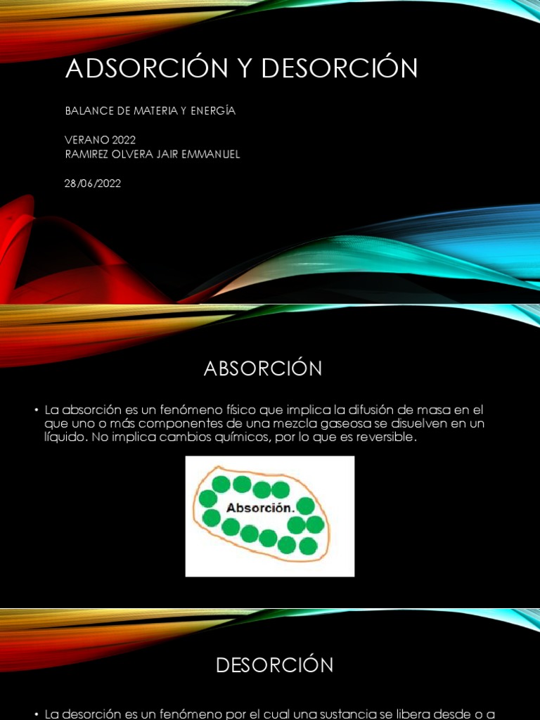 Absorción y Desorción | PDF | Absorción (Química) | Líquidos