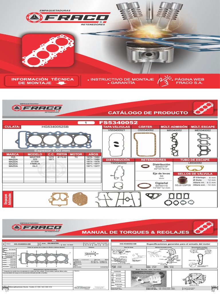 Torque y Altura de Culata Mazda 323 | PDF | Ingeniería de Sistemas | Motores