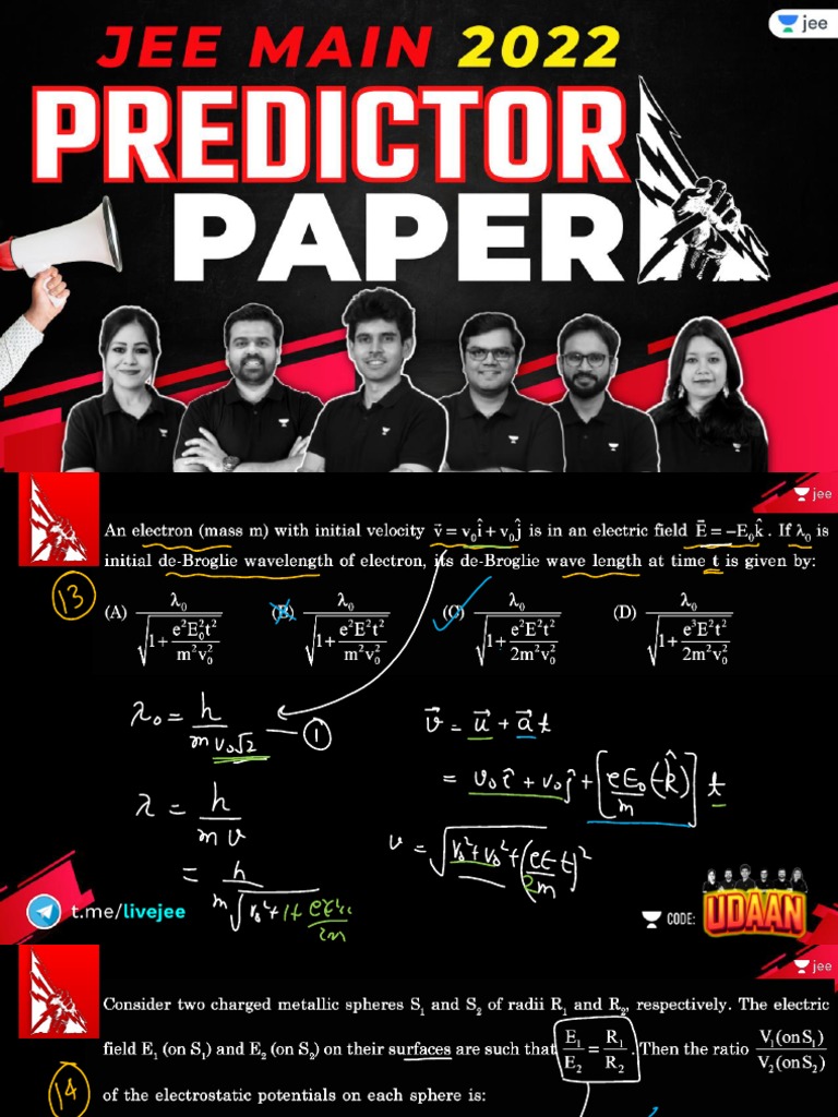 (Jayant Sir) - Predictor Paper - 1 - 18th June | PDF