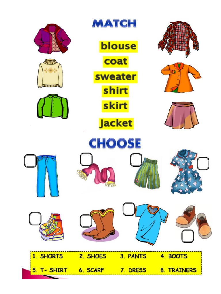 Clothesworksheet 61343 | PDF