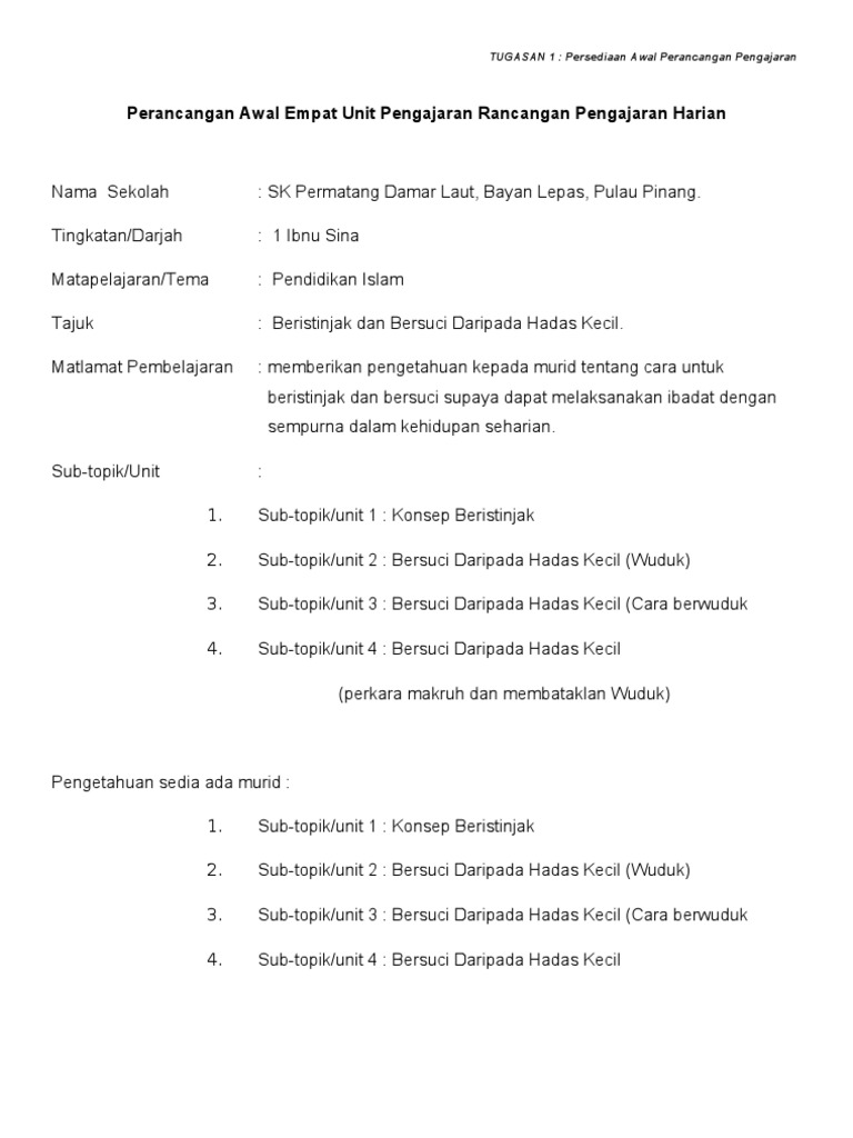 Format Tugasan 1 | PDF