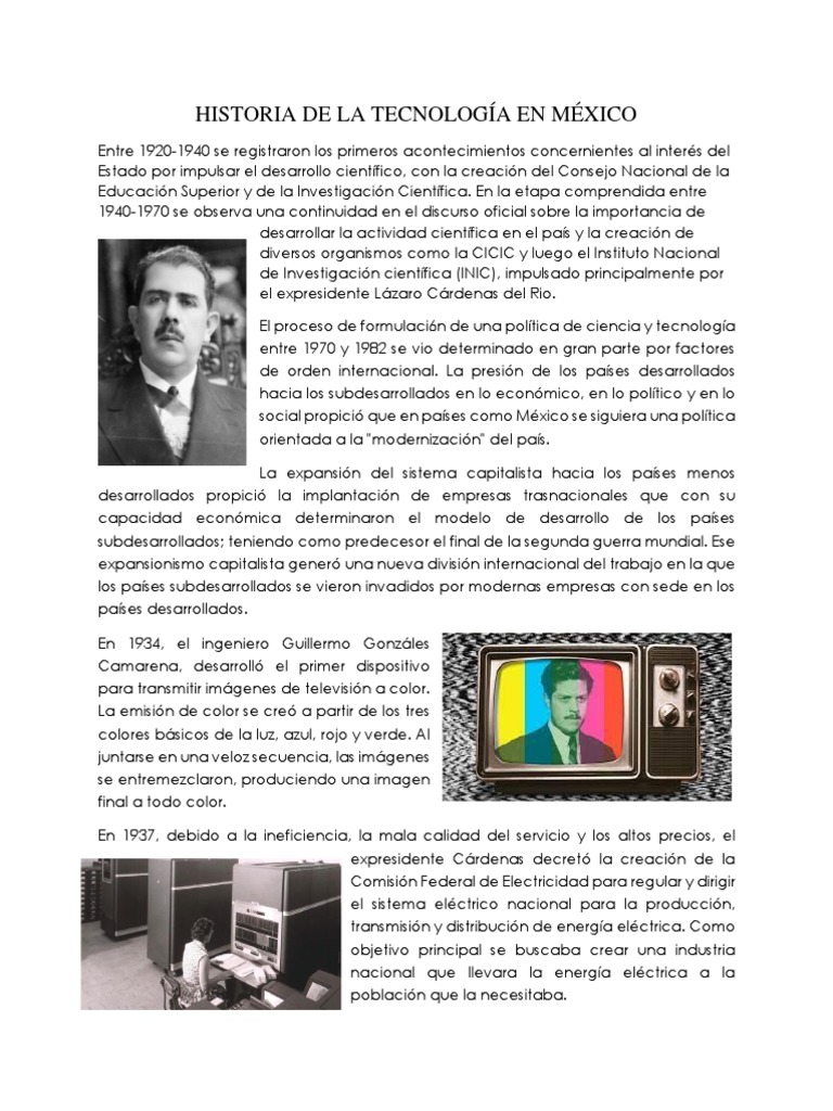 Evolución de la Tecnología en México | PDF | México | Ingenieria Eléctrica