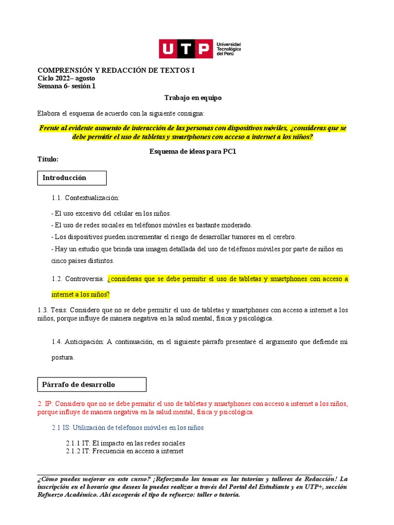 S06. Esquema para PC1 | PDF | Teléfonos móviles | Internet