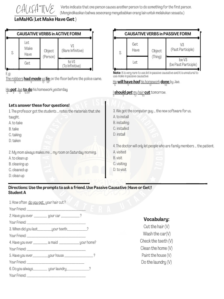 Causative 1 | PDF | Verb | Grammar