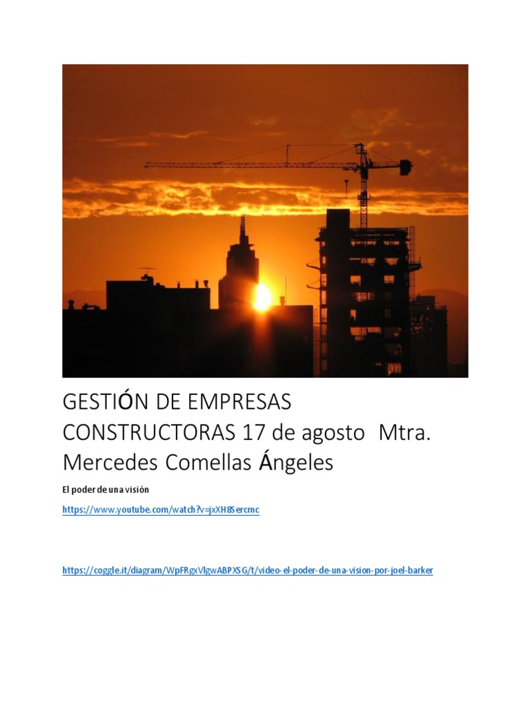 Gestión de Empresas Constructoras | PDF | Iniciativa empresarial | Business
