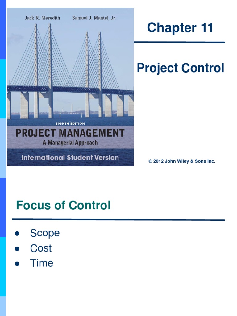 Ch11 Project Control | PDF | Project Management | Business