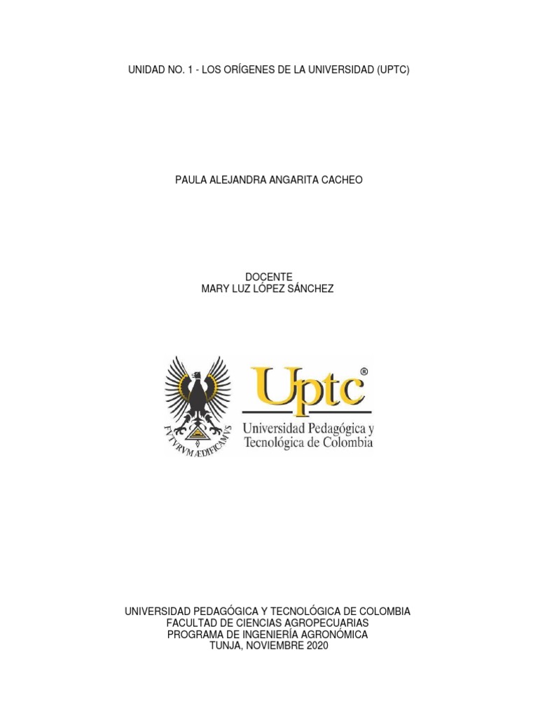 Orígenes de La Uptc | PDF | Colombia | Universidad