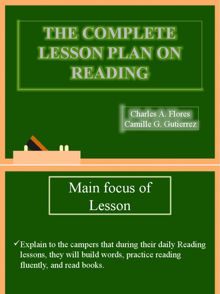 The Complete Lesson Plan in Reading | PDF | Reading Comprehension ...