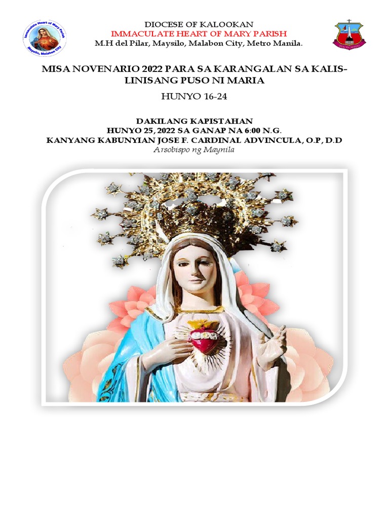 Immaculate Heart of Mary - IHMP-IKALAWANG ARAW | PDF