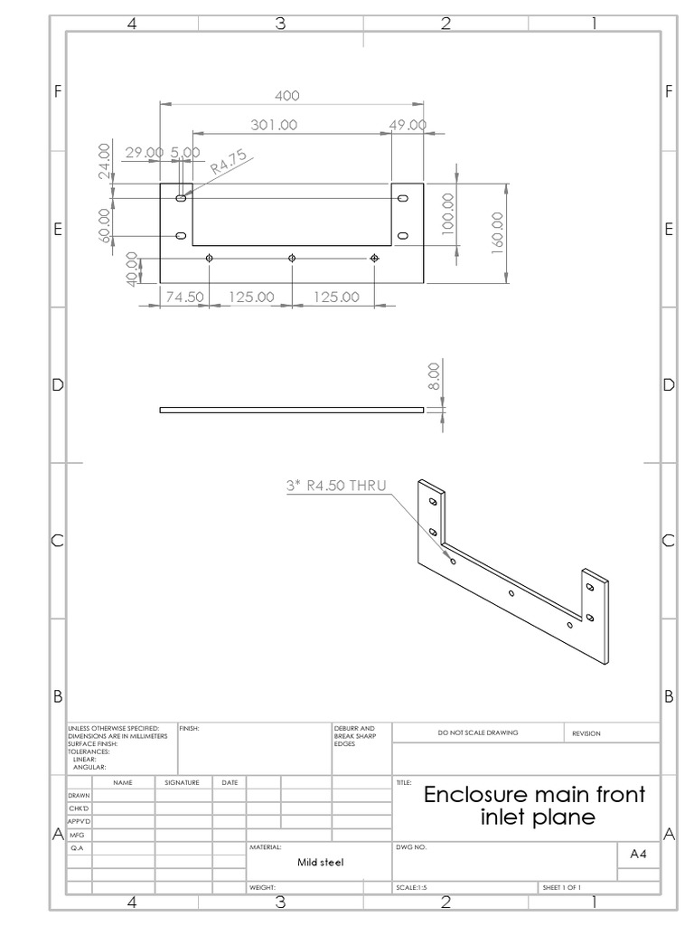 Enclosure Main Front Inlet Panel | PDF | Industrial Processes ...