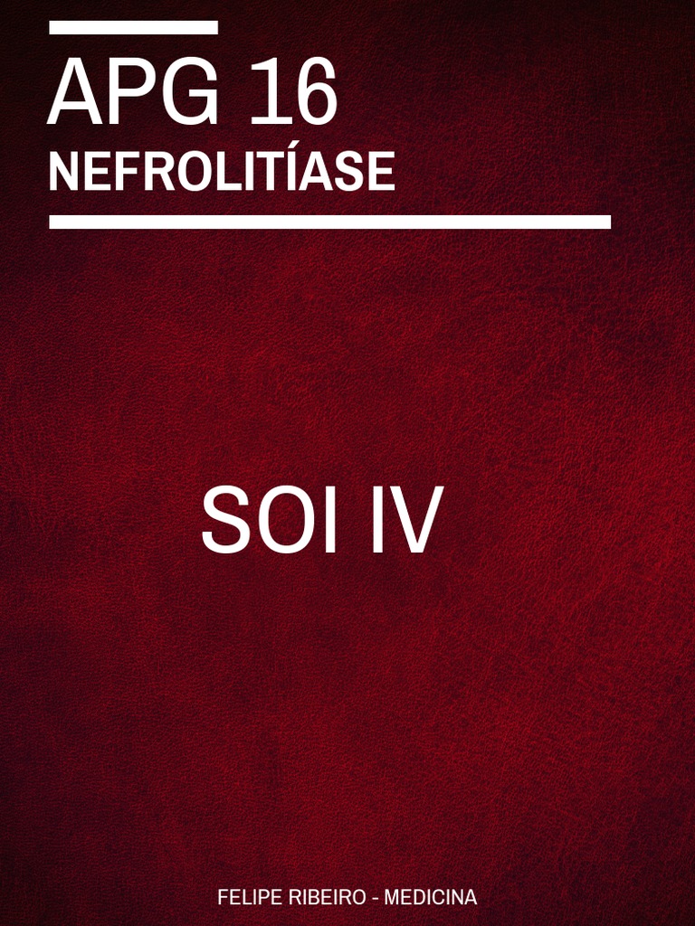 Apg 16 - Nefrolitíase | PDF | Especialidades médicas | Medicina Clínica
