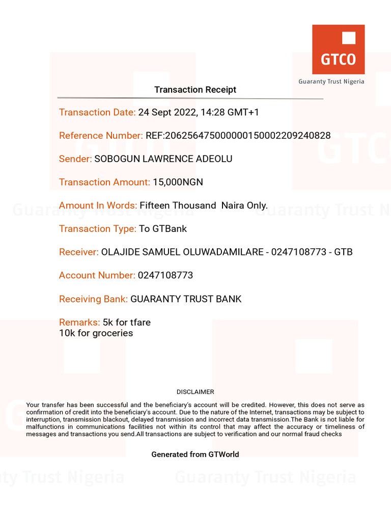 Transaction Date: Reference Number: Sender: Transaction Amount: Amount ...