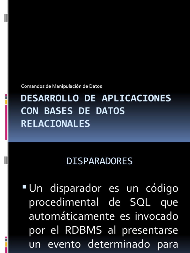 6 Disparadores | PDF | Datos de computadora | Software