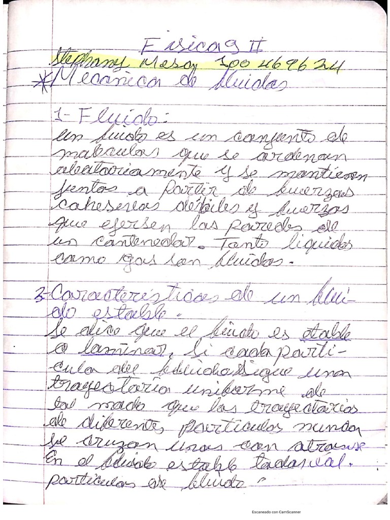 Fisica G 2. Tarea de Fluidos | PDF