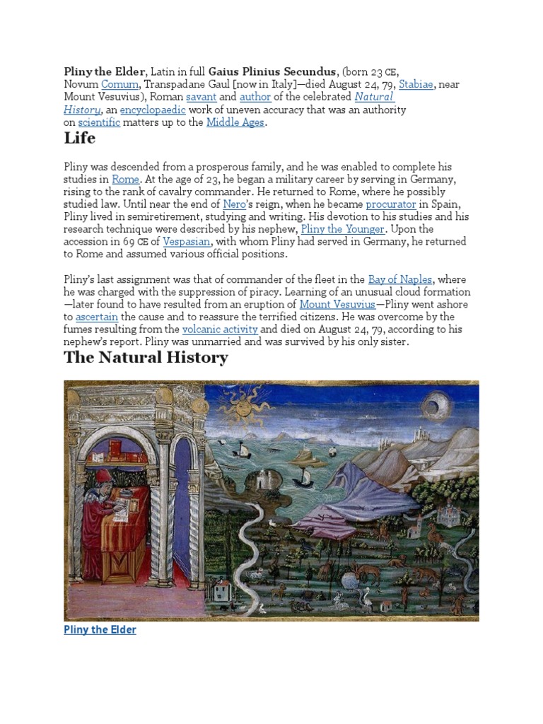 Pliny the Elder's Natural History | PDF