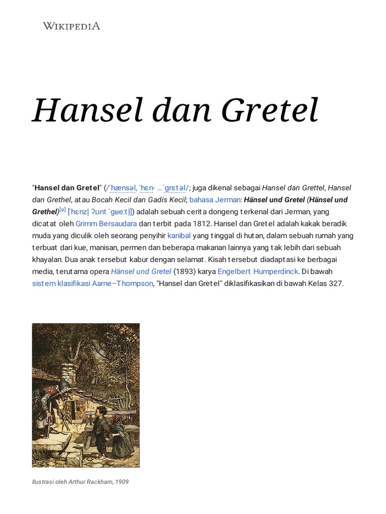 Kisah Hansel dan Gretel | PDF