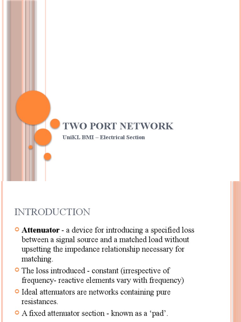 Chapter 3 Two Port Network | PDF | Amplifier | Telecommunications ...