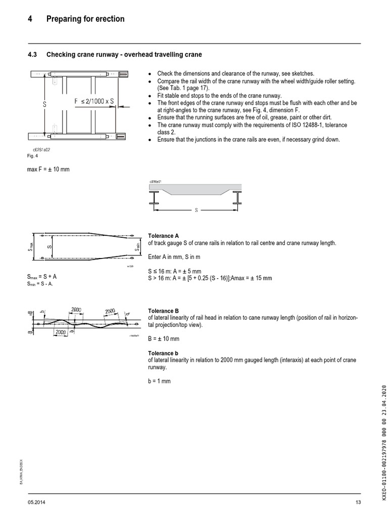 Overhead Crane | PDF | Engineering Tolerance | Length