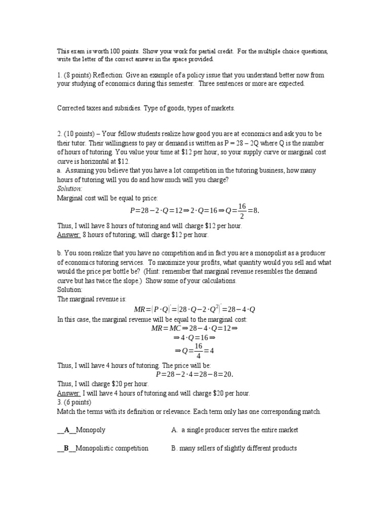 315310 | PDF | Externality | Monopoly