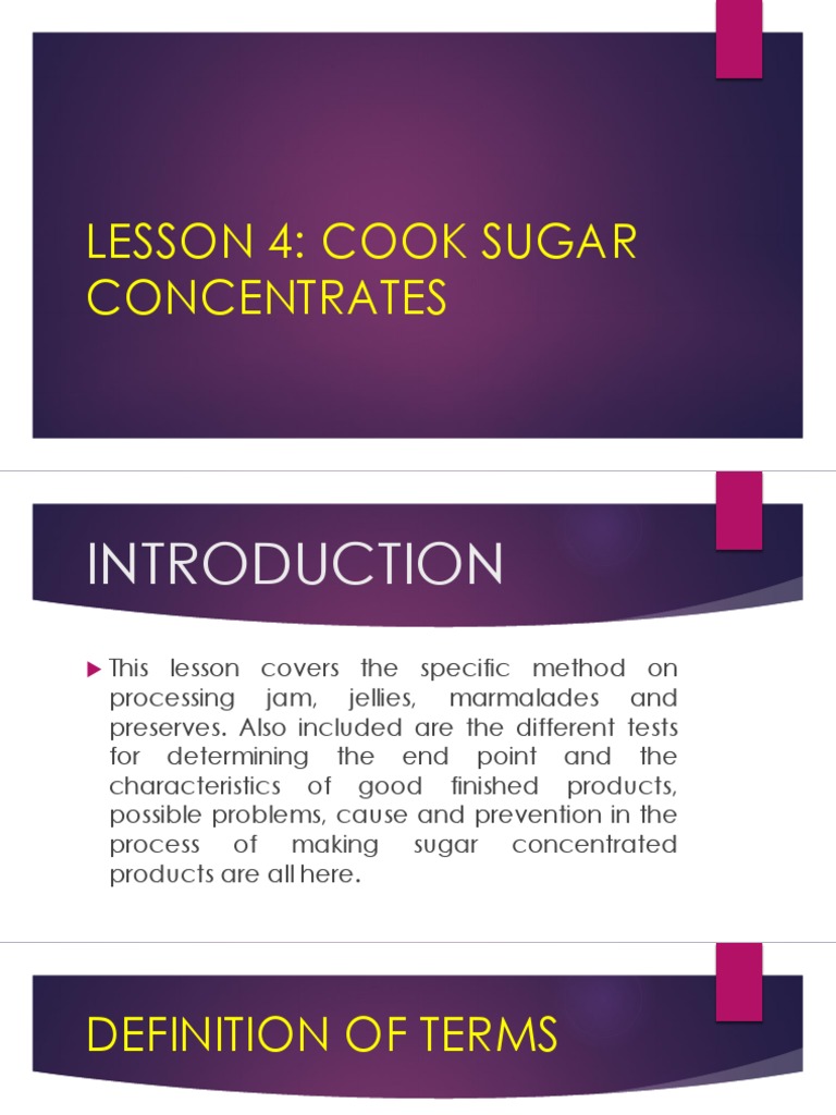 Lesson 4 Cook Jams, Jellies, Marmalades and Preserves | PDF | Fruit ...