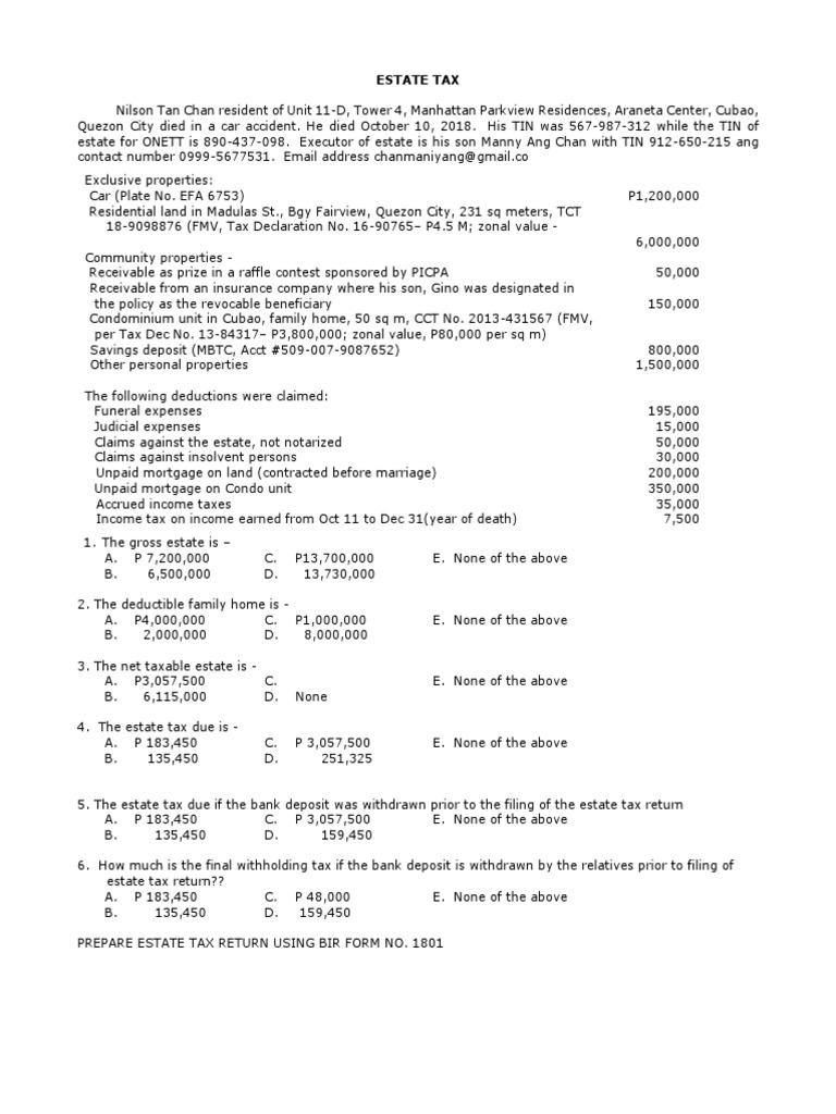 Estate Tax | PDF | Estate Tax In The United States | Government