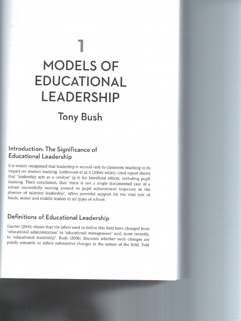 Models of Educational Leadership | PDF