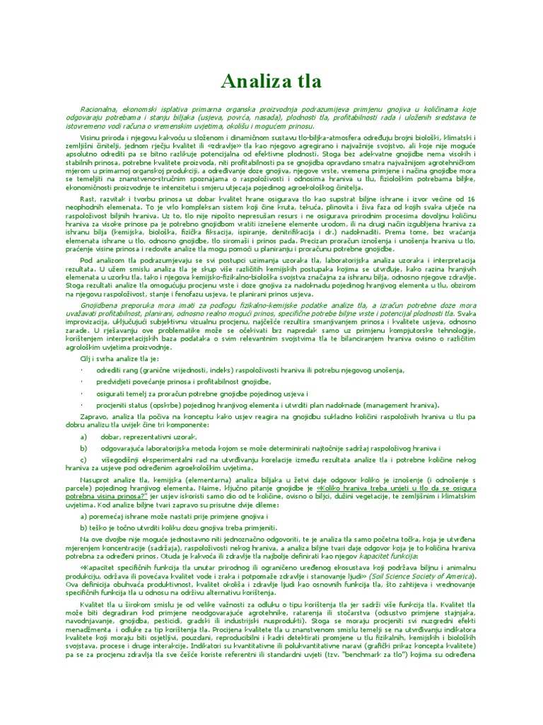 Analiza Tla | PDF