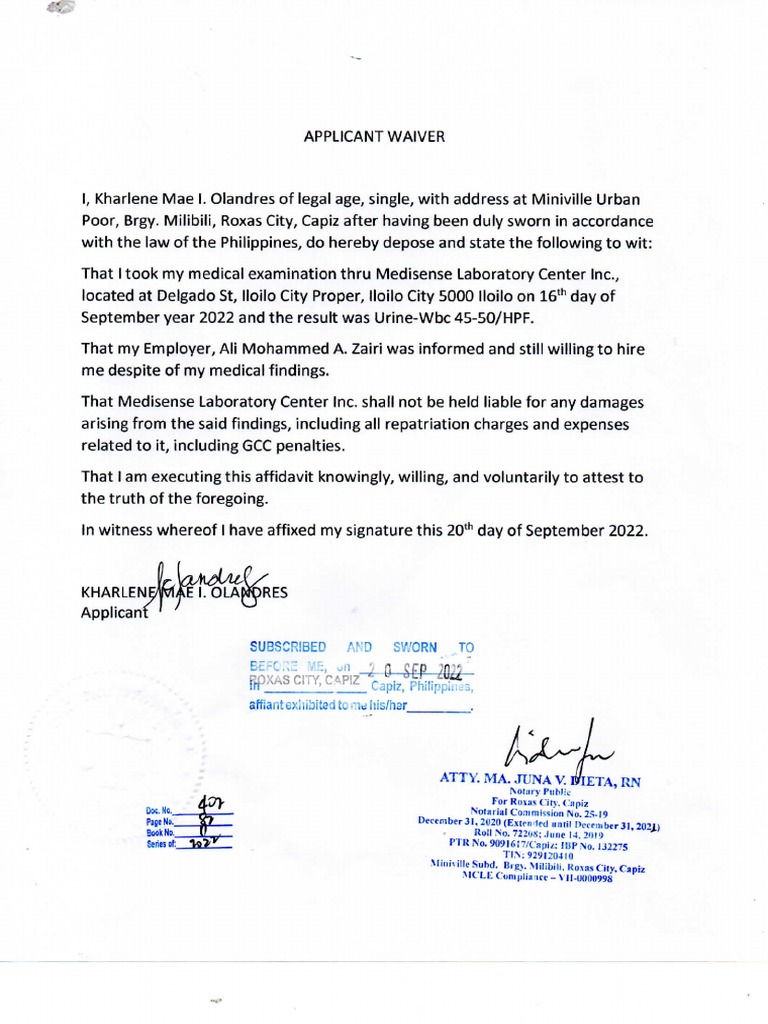 Waiver | PDF