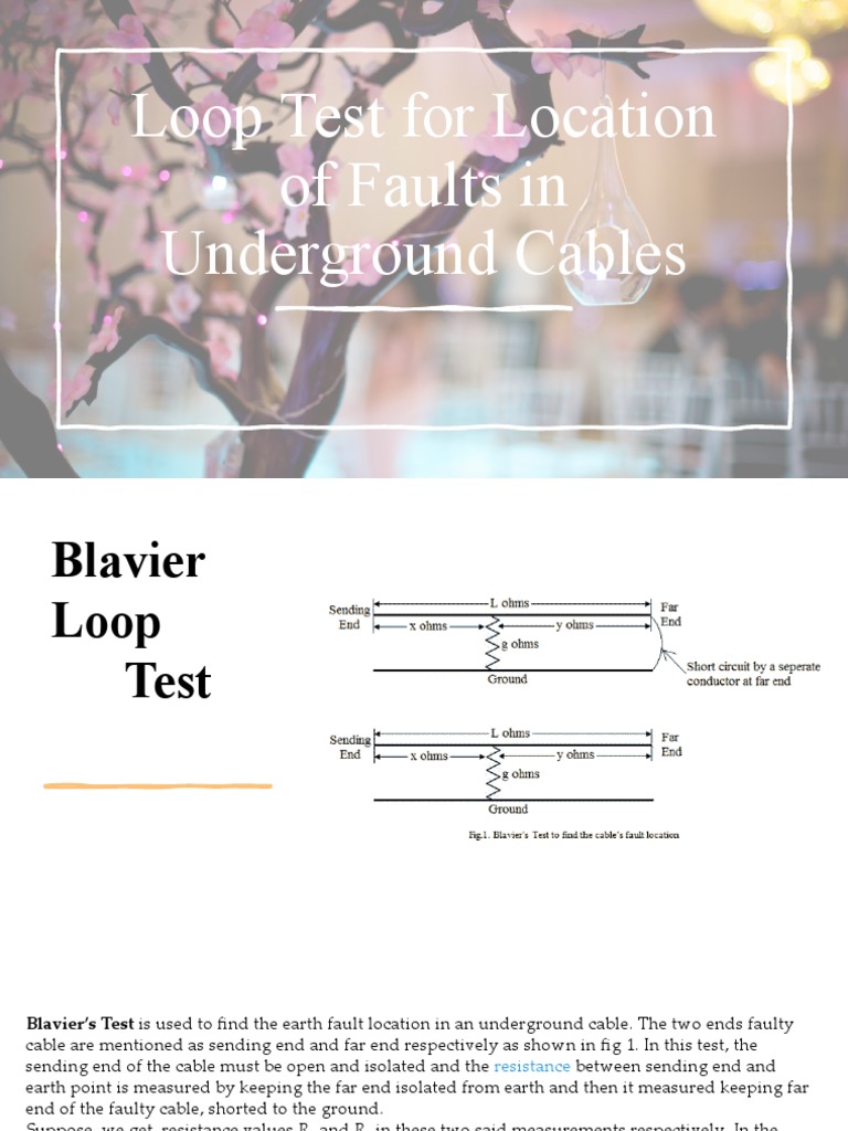 Loop Test For Location of Faults in Underground Cables | PDF ...