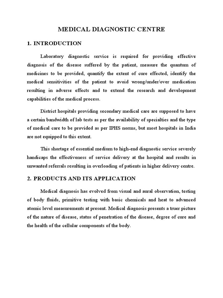 Medical Diagnostic Centre-10l | PDF | Medical Diagnosis | Health Care