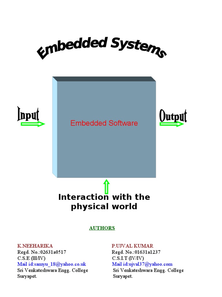 Interaction With The Physical World: Embedded Software | PDF | Embedded ...