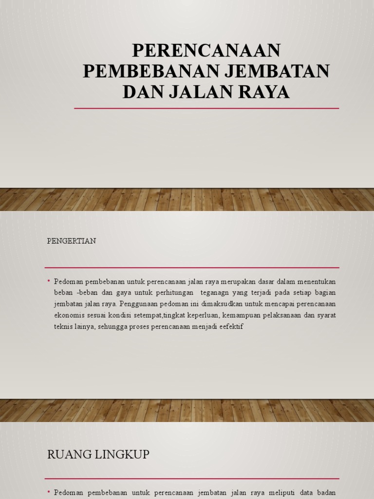 Pembebanan Jembatan Dan Jalan Raya | PDF