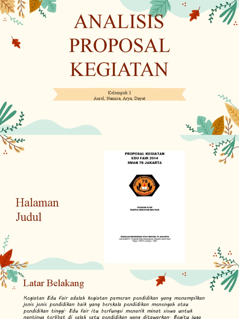 Proposal Kegiatan - KEL 3 | PDF
