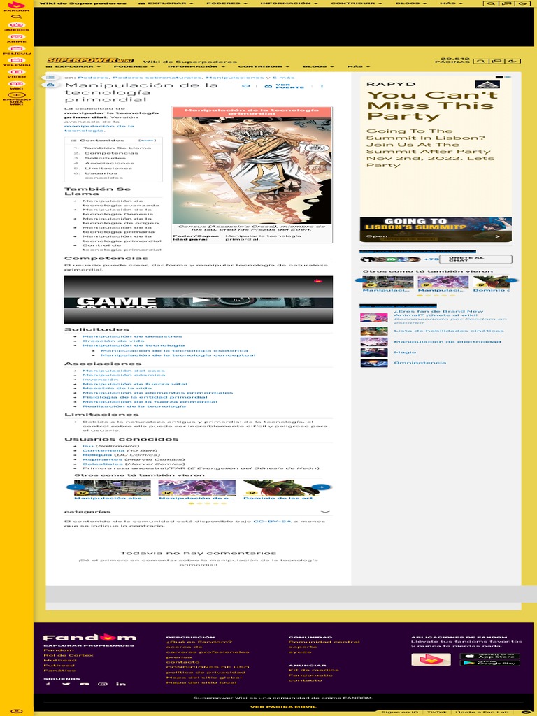 Primordial Technology Manipulation Superpower Wiki Fandom | PDF