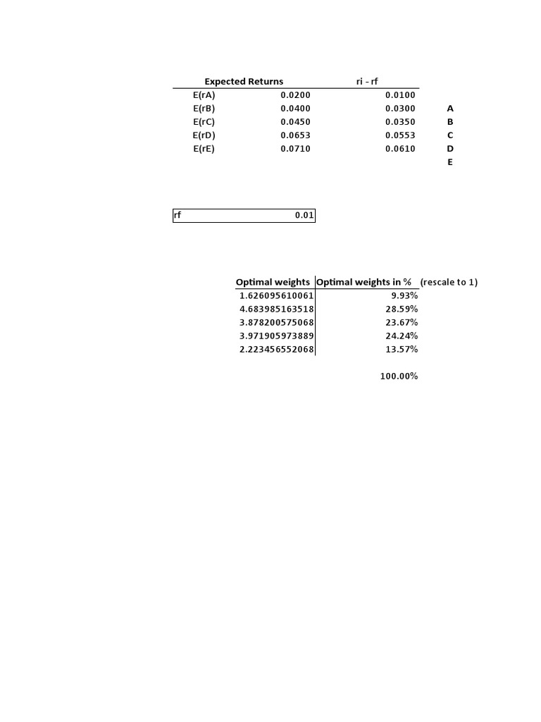 Optimal Risky Portfolio | PDF